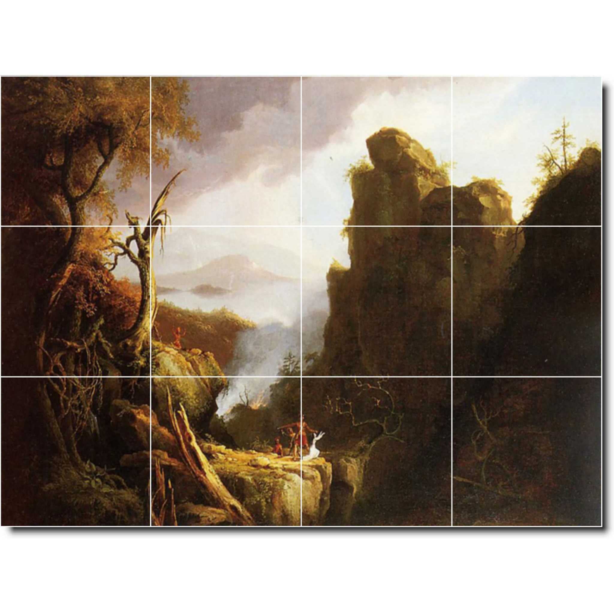Ceramic Tile Mural-Thomas Cole Landscapes Painting 441. 24" w x 18" h ...