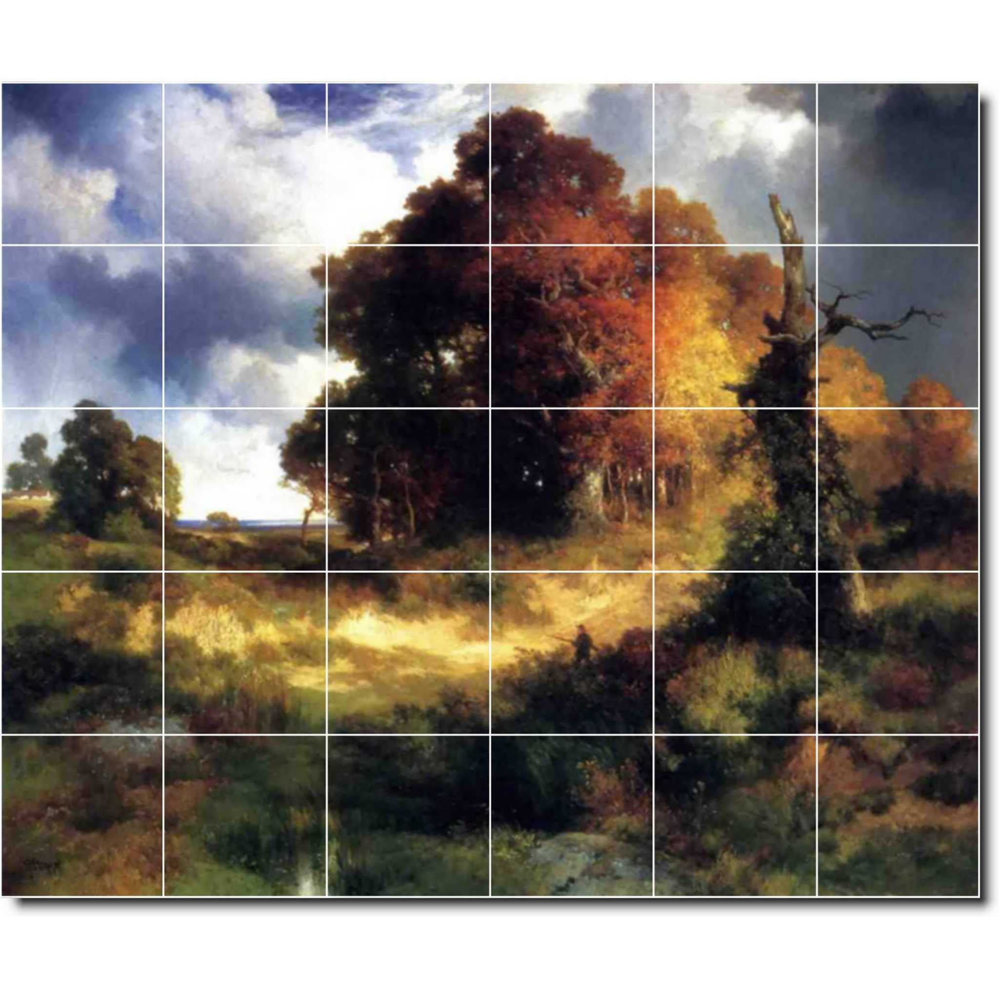 Ceramic Tile Mural-Thomas Moran Landscapes Painting 525. 36" w x 30" h ...
