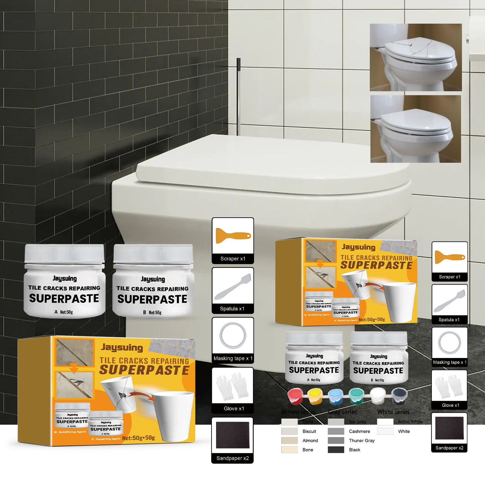 Ceramic Tile Repair Paste, Repair Ceramic Tile Cracks, Maintenance Ceramic Tile Clearance ...