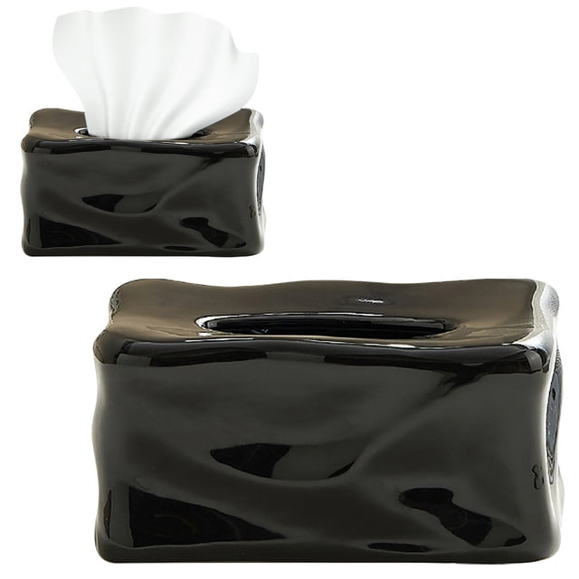 Ceramic Tissue Box Black, Ceramic Tissue Box Cover, Nightstand ...