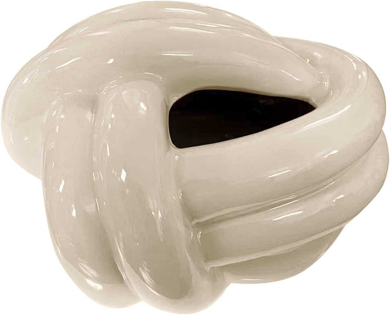 Ceramic Tissue Box Fun Knot Napkin Holder For Bathroom Countertop Home ...