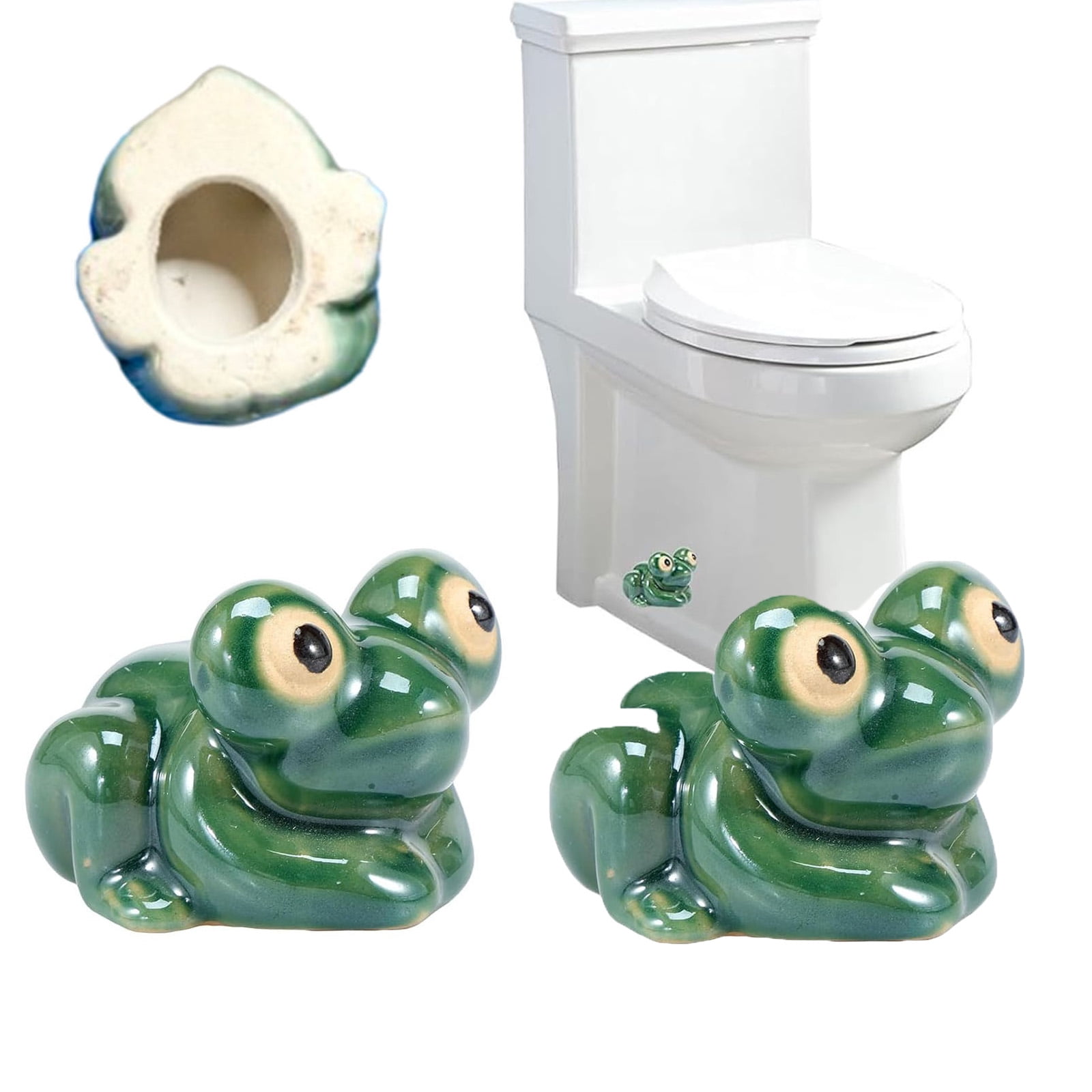 Ceramic Toilet Bolt Caps, Fun Frog Toilet Bolt Covers, Ceramic Toilet ...