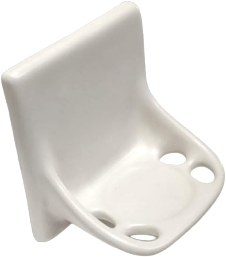 Ceramic Toothbrush Holders for Bathrooms Over Tile Wall Mount Flat Back ...