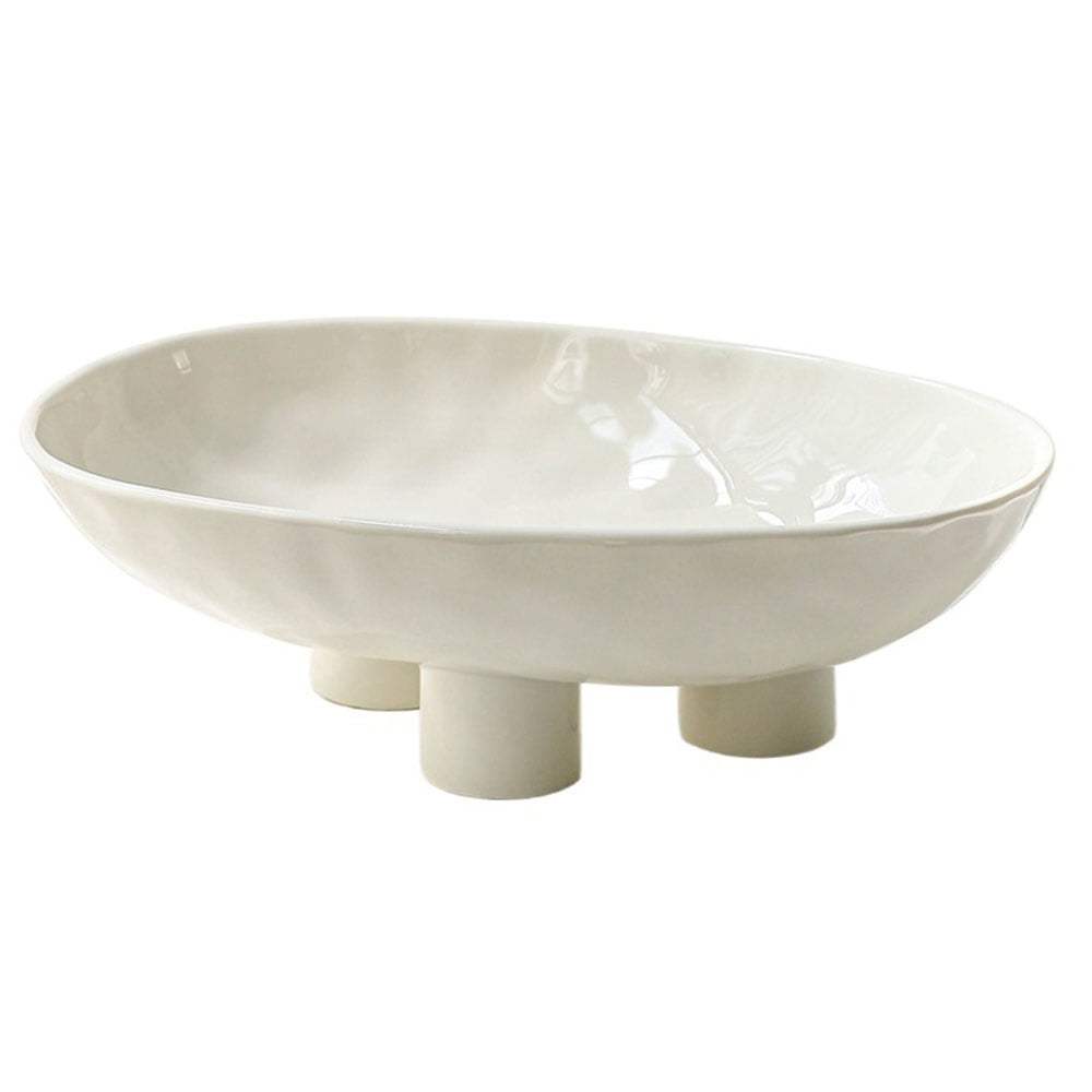 Ceramic Tripod Fruit Bowl Modern Minimalist Serving Dish Decorative ...
