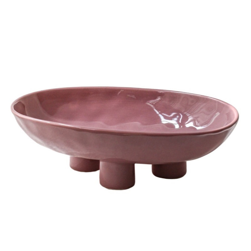 Ceramic Tripod Fruit Bowl Modern Minimalist Serving Dish Decorative ...