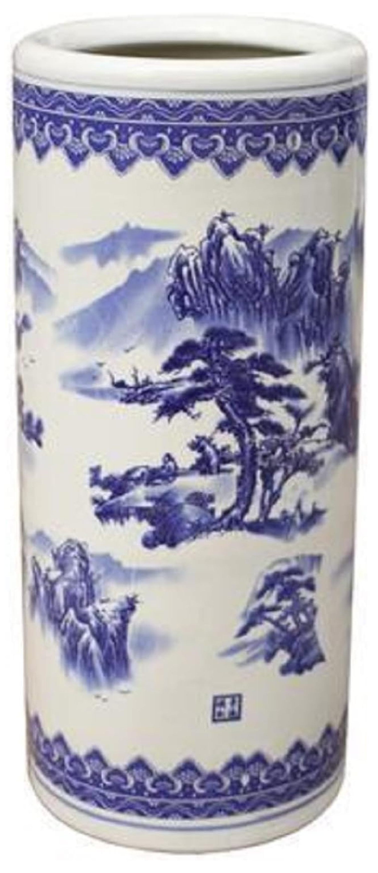 Ceramic Umbrella Stand Rack,Traditional Floral Blue&White Porcelain ...