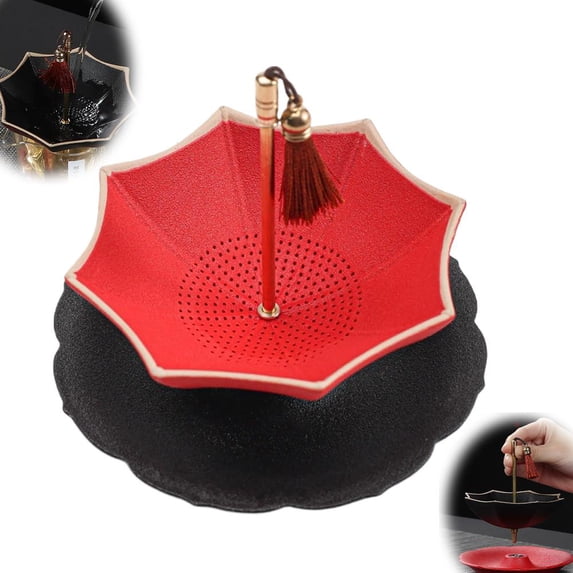 Ceramic Umbrella Tea Infuser with Saucer - Creative Loose Leaf Tea ...