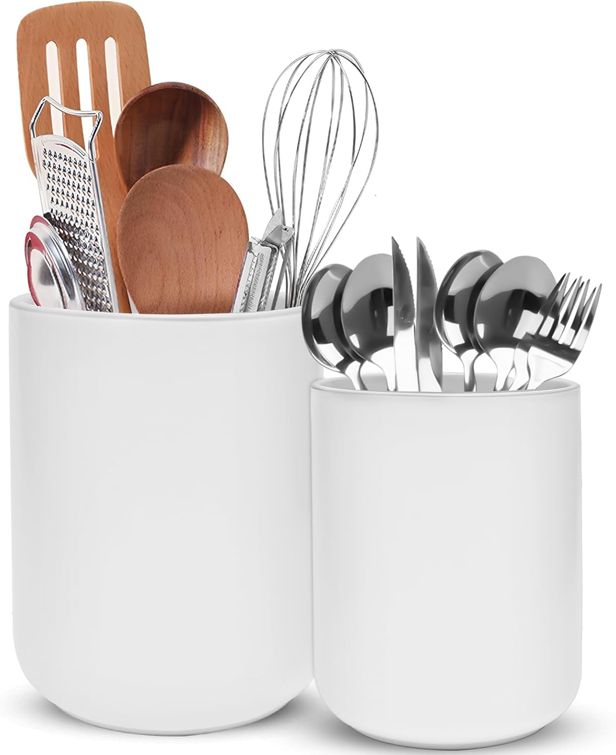 Ceramic Utensil Holder for Kitchen Counter, Black Kitchen Utensil ...