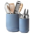 Ceramic Utensil Holder Set Of 2，Large Countertop Crocks For Spatulas ...