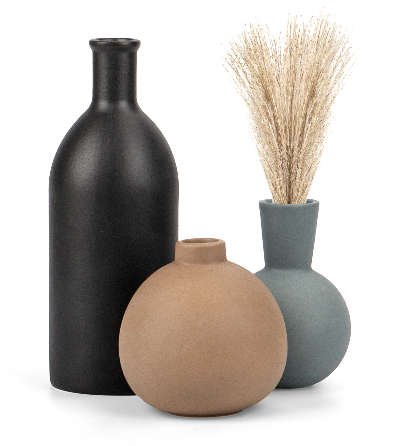 Ceramic Vase Set for Flowers, Farmhouse Vases Home Decor Pottery Vases ...