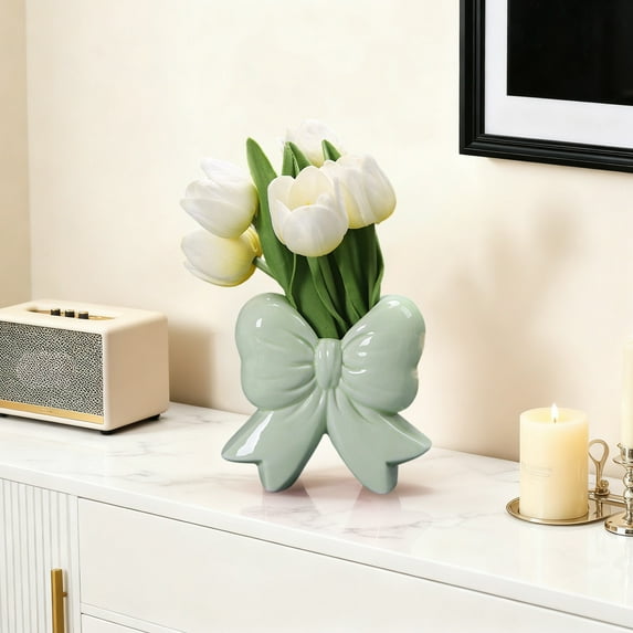 Ceramic Vase, Decorative Flower Vase for Home Decor, Minimalist Table ...