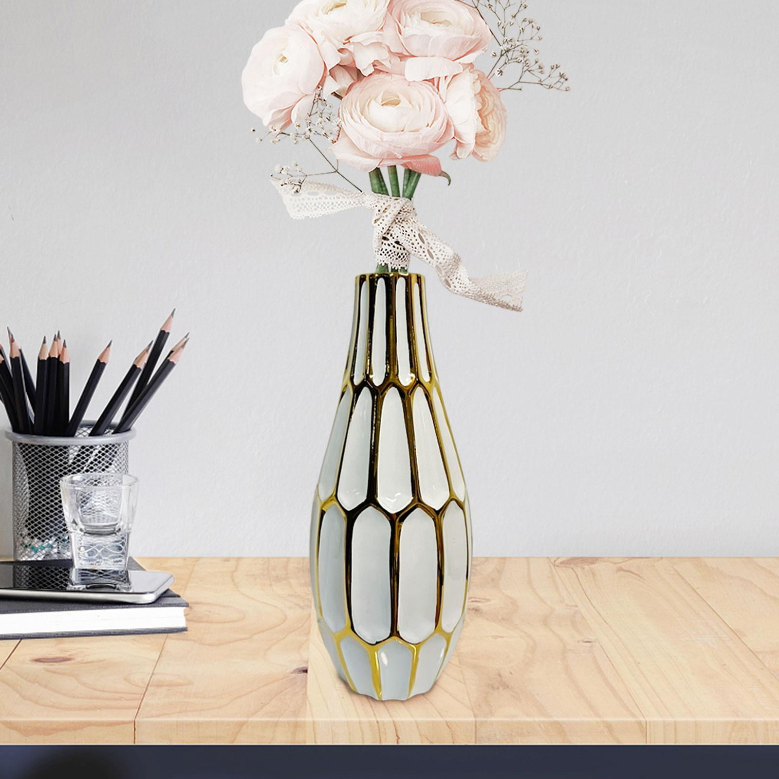 Ceramic Vase Flower Vase Tabletop Floral Arrangement Jar Vase Light ...