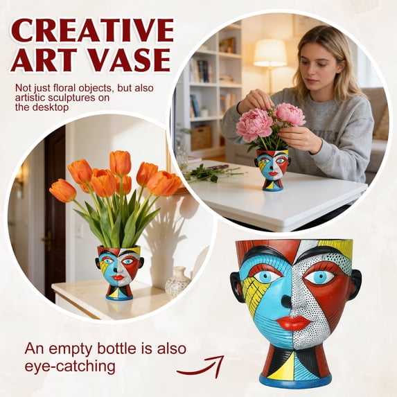 Ceramic Vase - Handcrafted Matte Finish, 12 Inches Tall, For Home ...