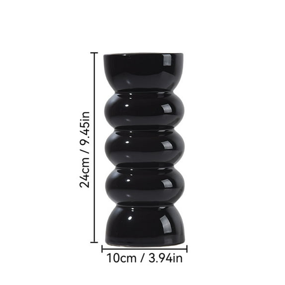 Ceramic Vase High-End Vintage INS Style Black Retro Dining Table Dried ...
