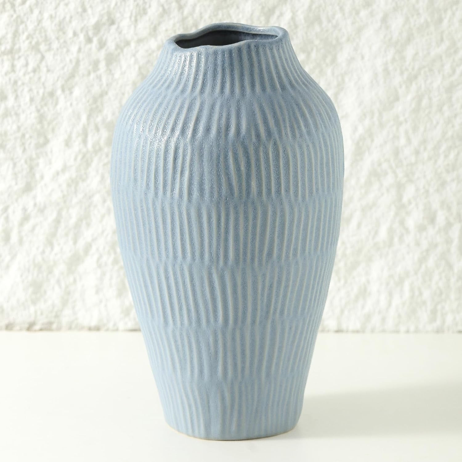 Ceramic Vase for Home Decor,11.6 Inch Flower Vase,Decorative Blue Vase ...