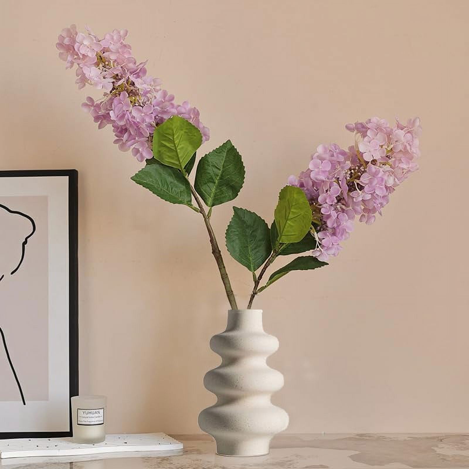 Ceramic Vase, Modern Home Decor,Off White Round Vases,Modern Dried ...