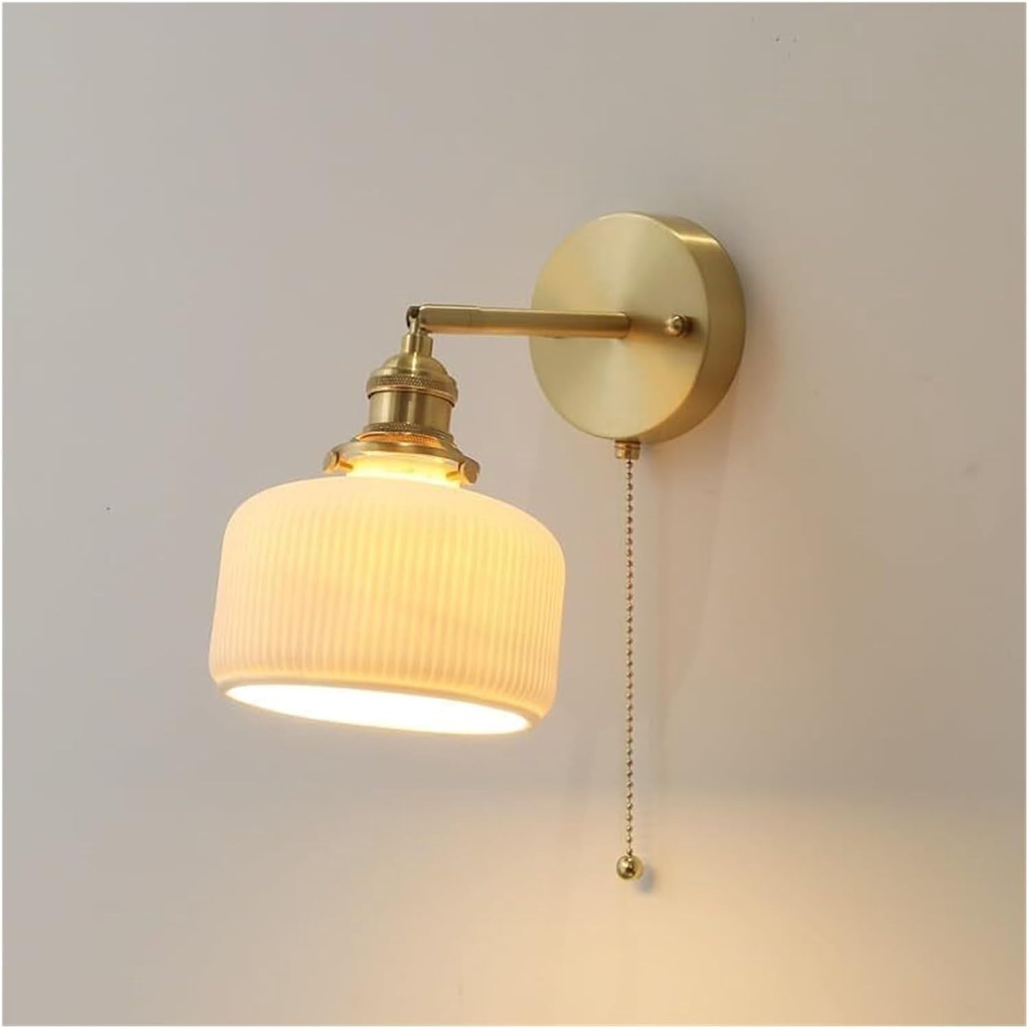 Ceramic Wall Lamp Indoor Adjustable Wall Light Brass Wall Sconce with ...