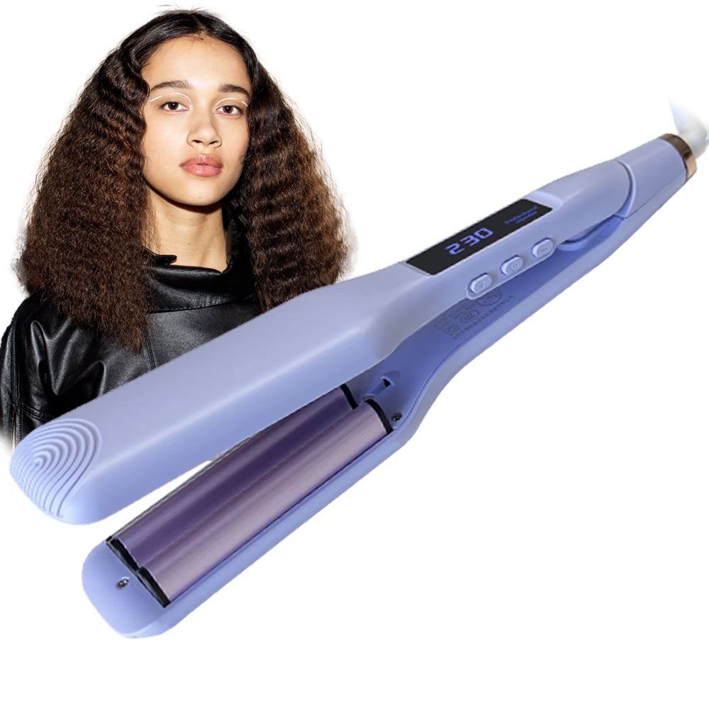 Ceramic Wave Hair Curler LED Display Curling Iron 11mm Small Roller ...