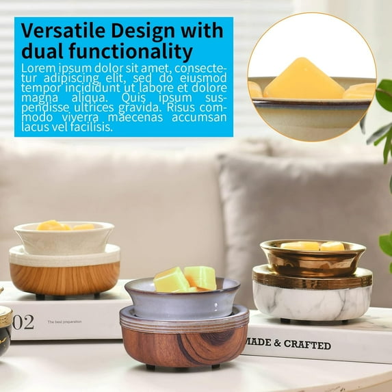 Ceramic Wax Warmer Wax Melt Warmer 3-in-1 Candle Warmer Electric Wax ...