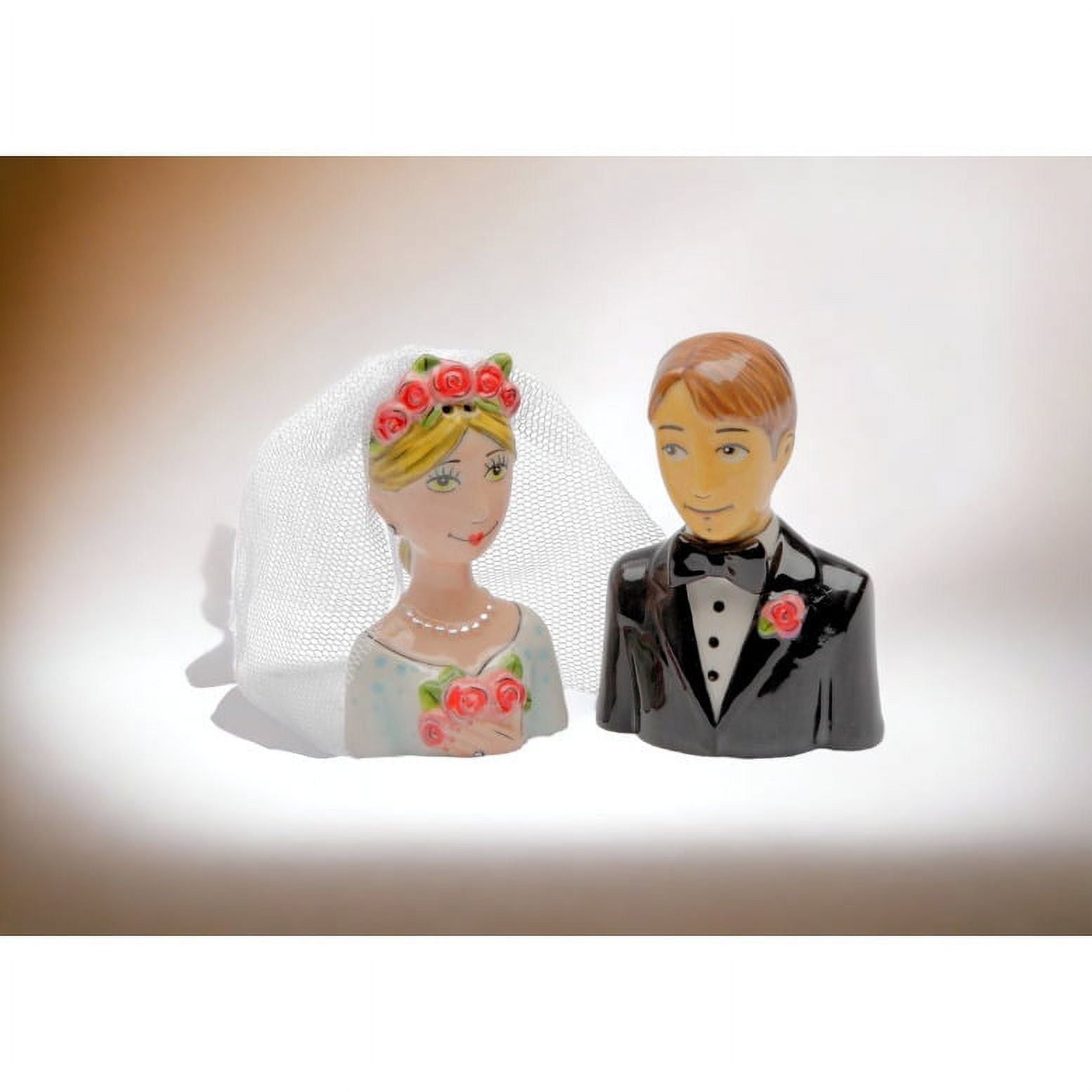 Ceramic Wedding Bride and Groom Salt and Pepper Shakers Unique Gift ...