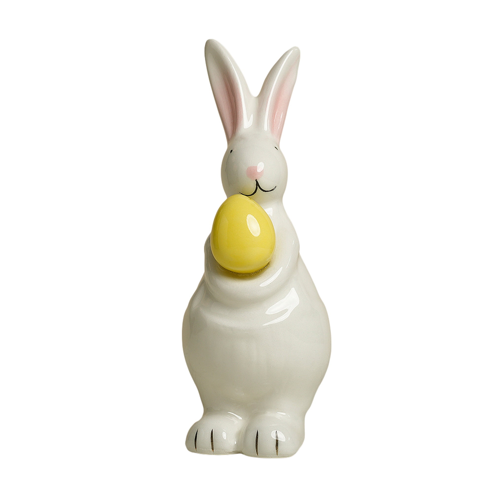 Ceramic White Rabbits Easter Bunny Decorations Porcelain Bunny Rabbit ...
