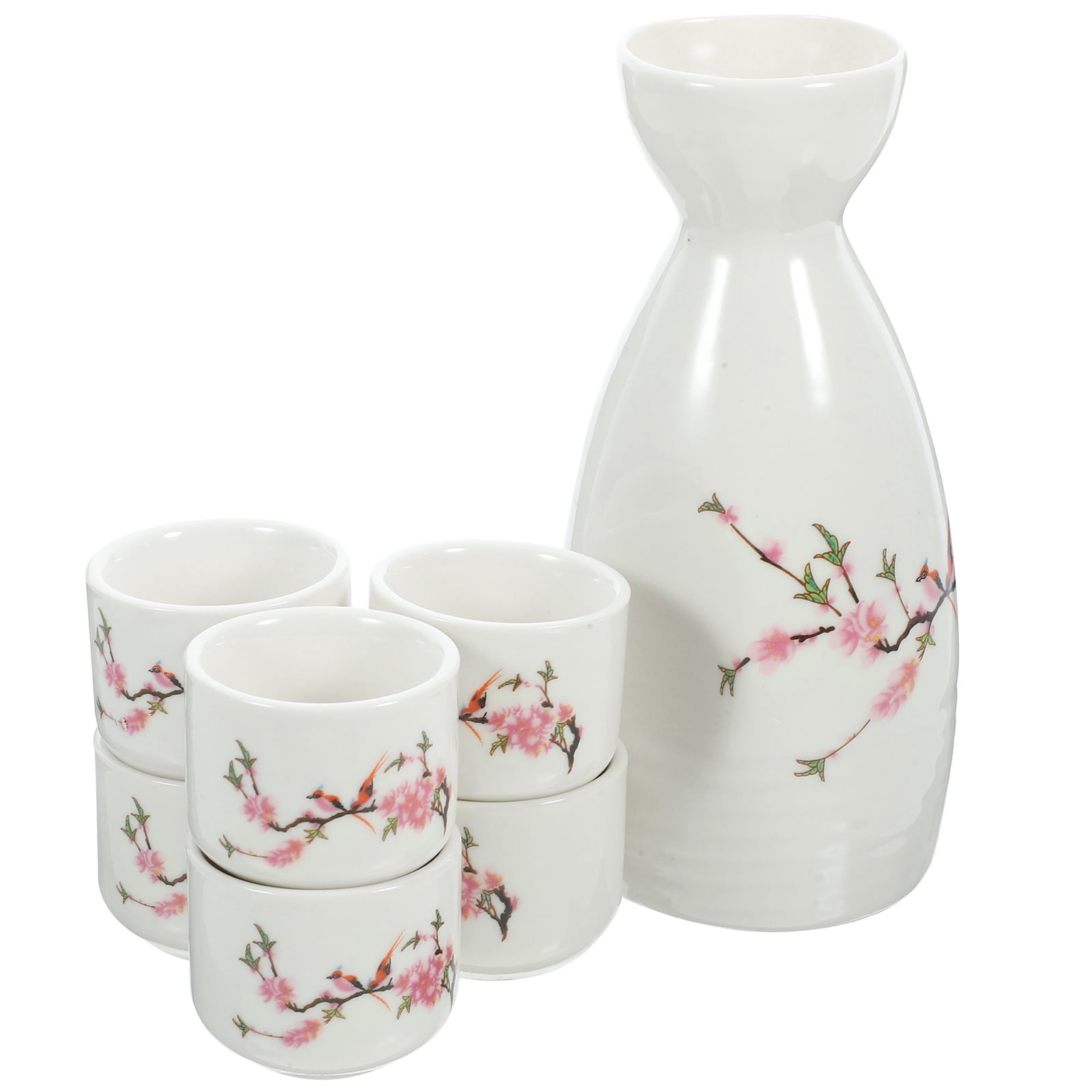 Ceramic Wine Set Glasses Japanese Traditional Sake Kettle Saki Pot Cup ...