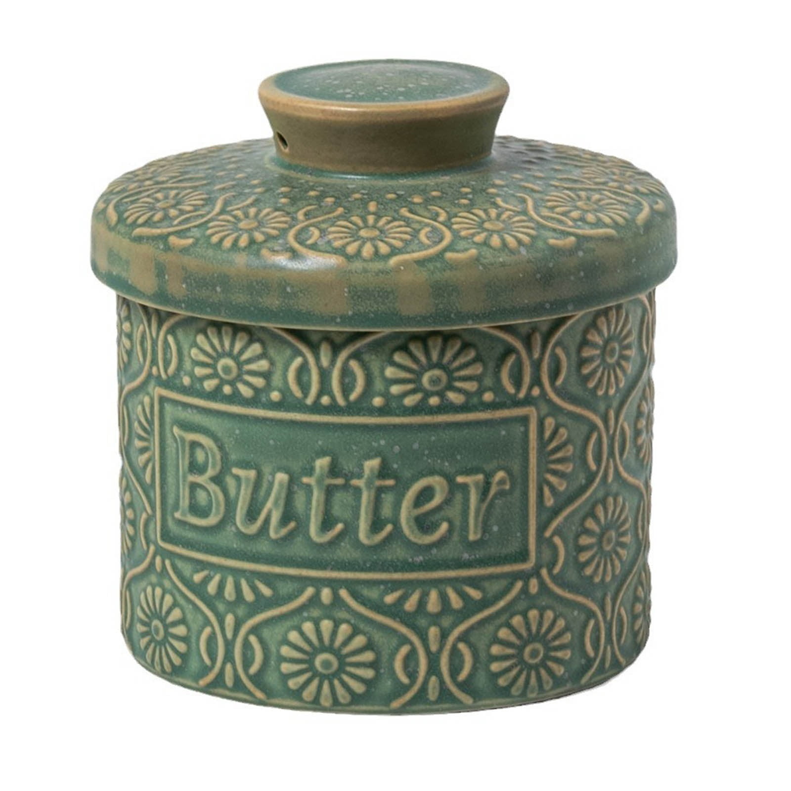 Ceramic butter dish, butter dish with lid, vintage ceramic butter pot ...