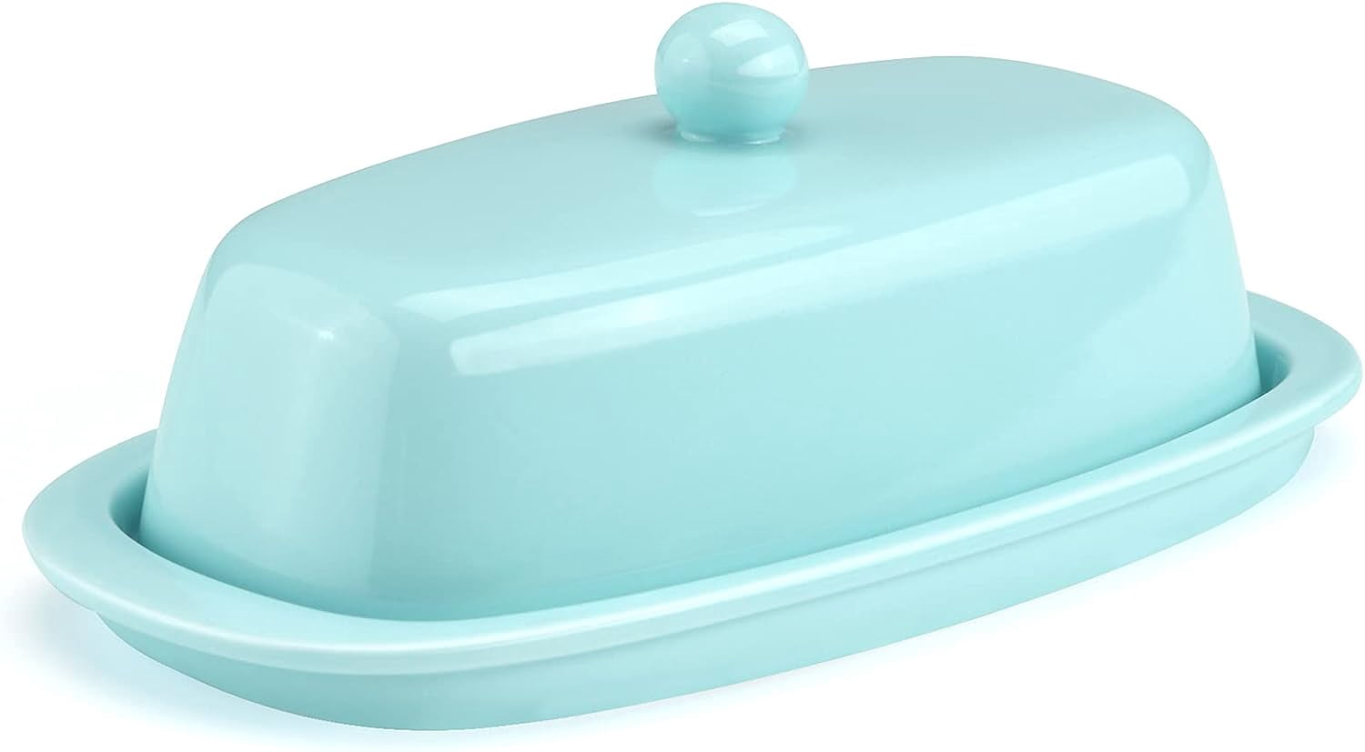 Ceramic butter tray with lid and knife, suitable for countertop ...