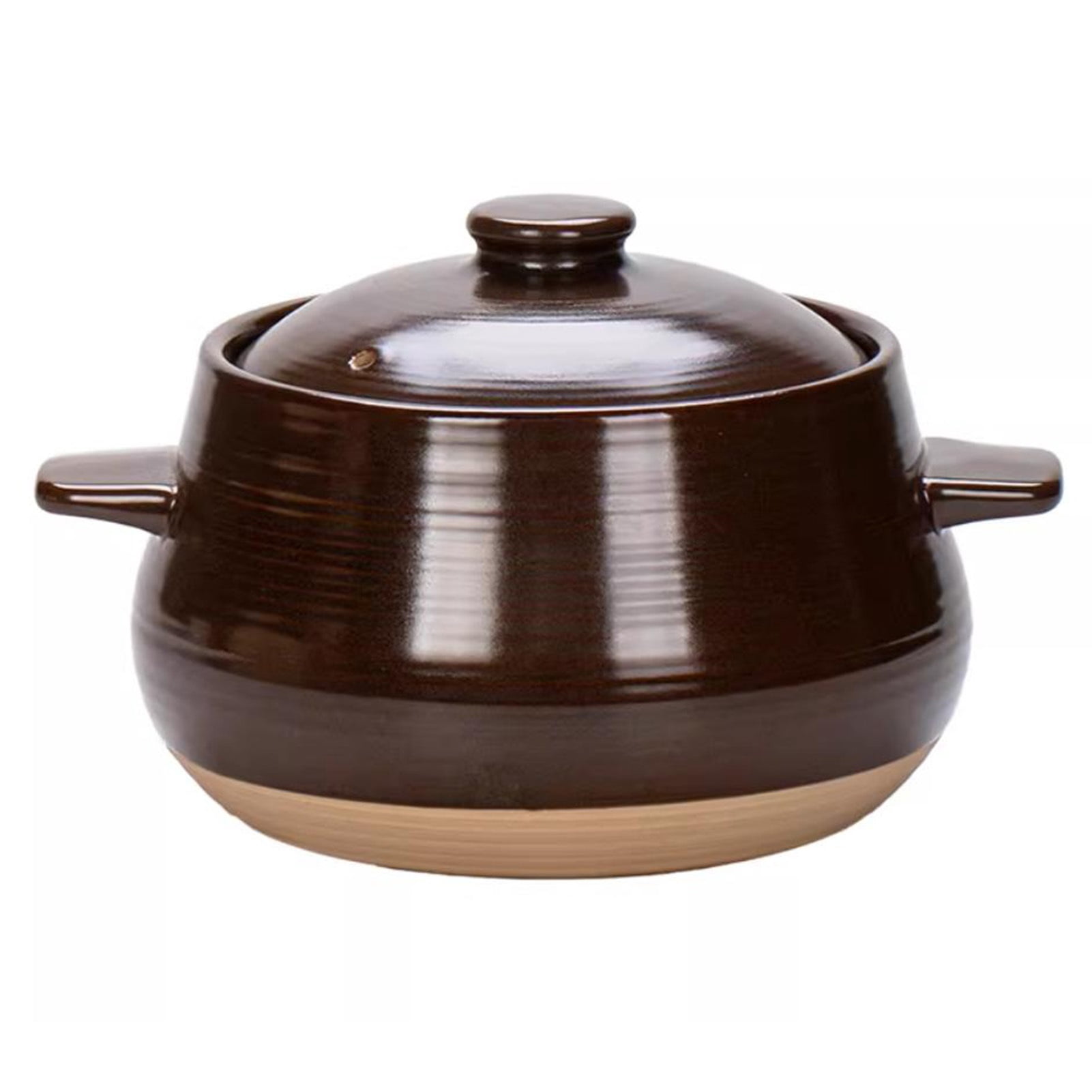 Ceramic casserole dish with lid, clay cooking pot, soup pot, round clay ...