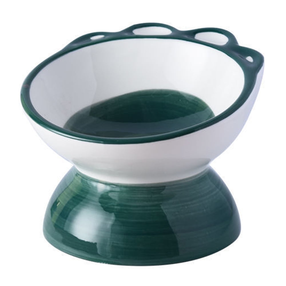 Ceramic cat bowl cute pet bowl anti-overturning anti-black chin guard ...