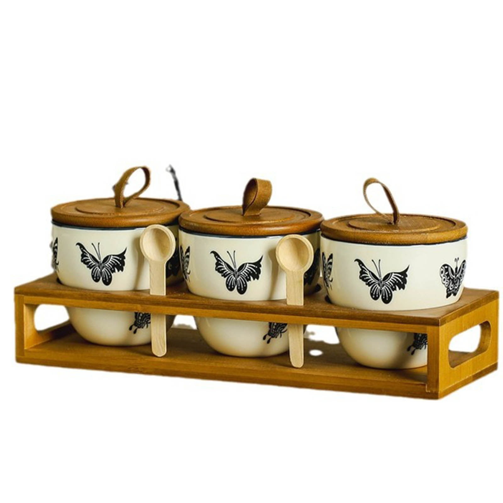 Ceramic jar, ceramic spice jar, storage jar with airtight lid, 300ml ...