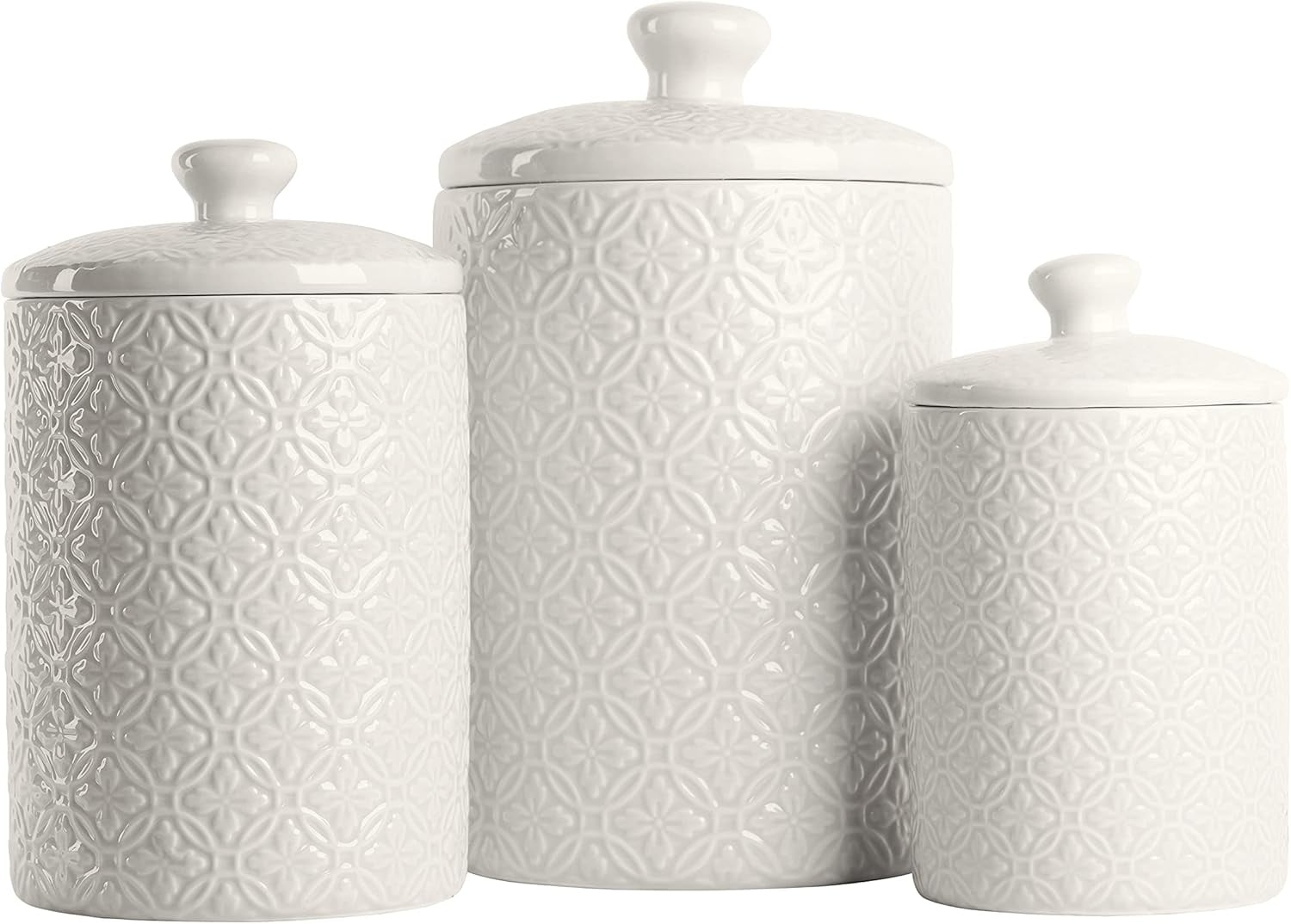 Ceramic kitchen jars, set of 3 - small, medium and large - Walmart.com