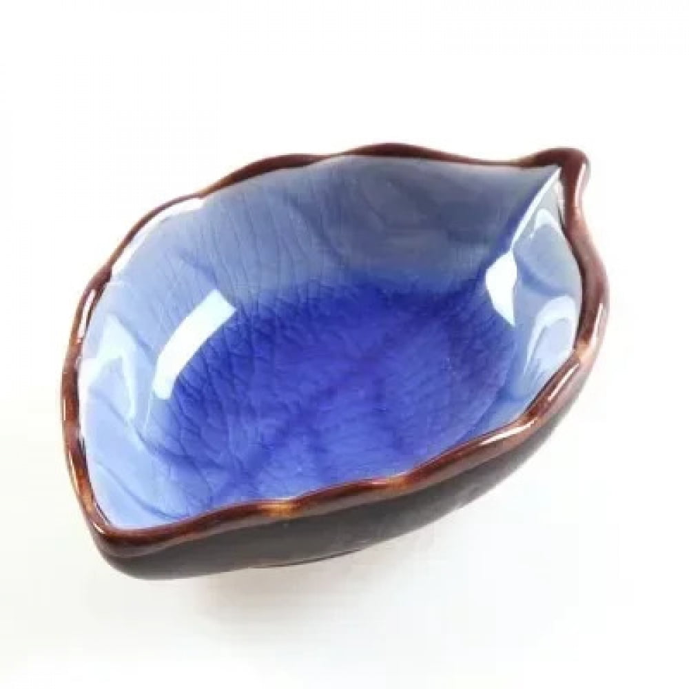 Ceramic stir fry creative ice cracked glazed leaf ceramic seasoning soy ...