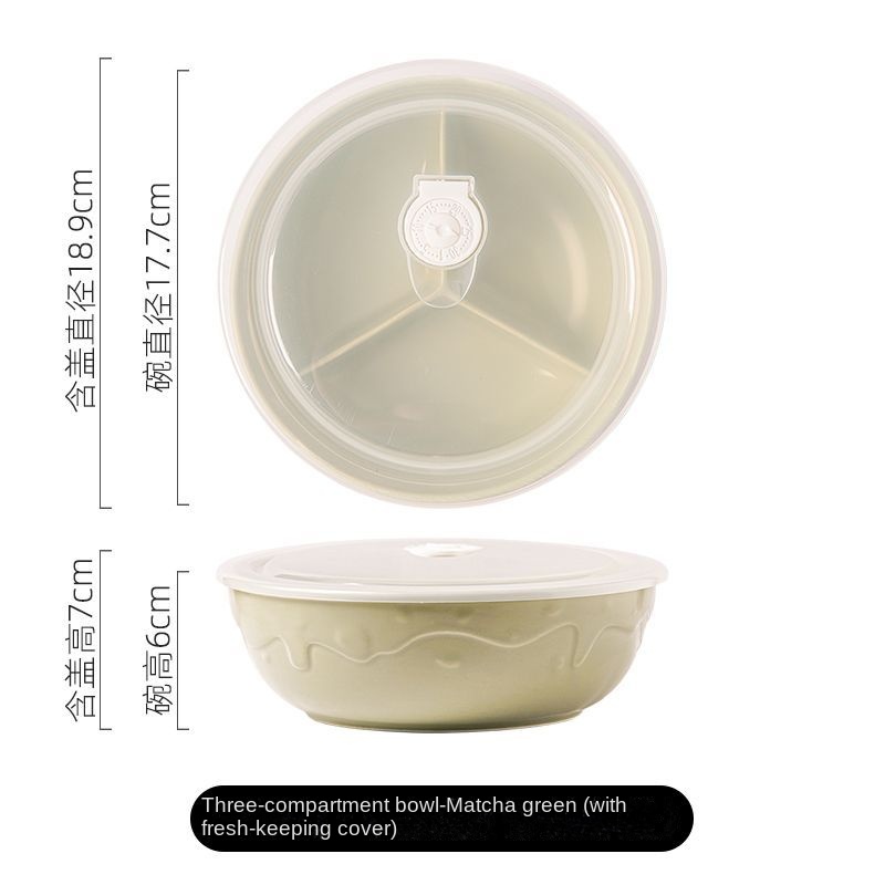 Ceramic tableware canteen meal special compartment plate office worker ...