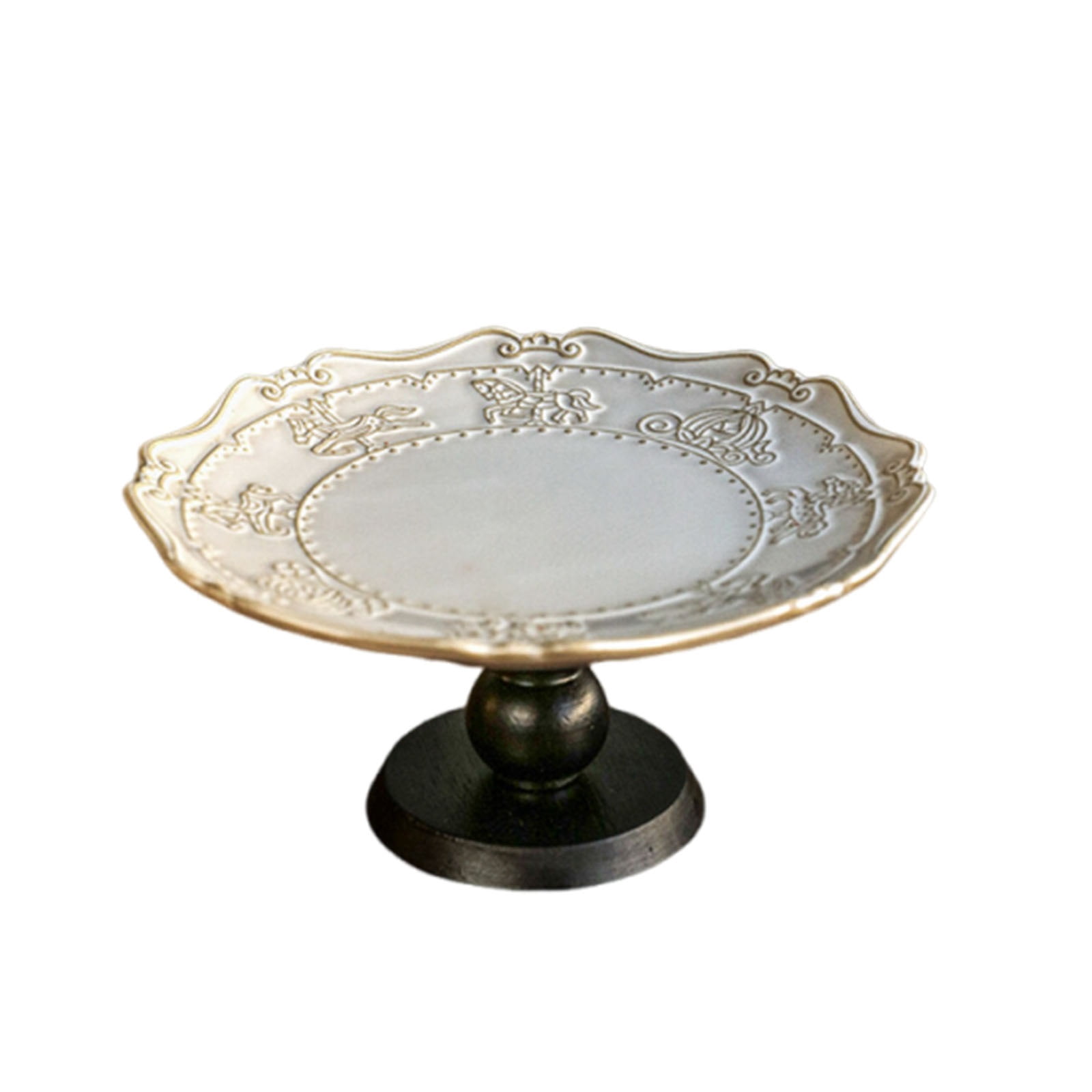 Ceramic tall cake bowl with lid, cake plate, cake stand, muffin stand ...