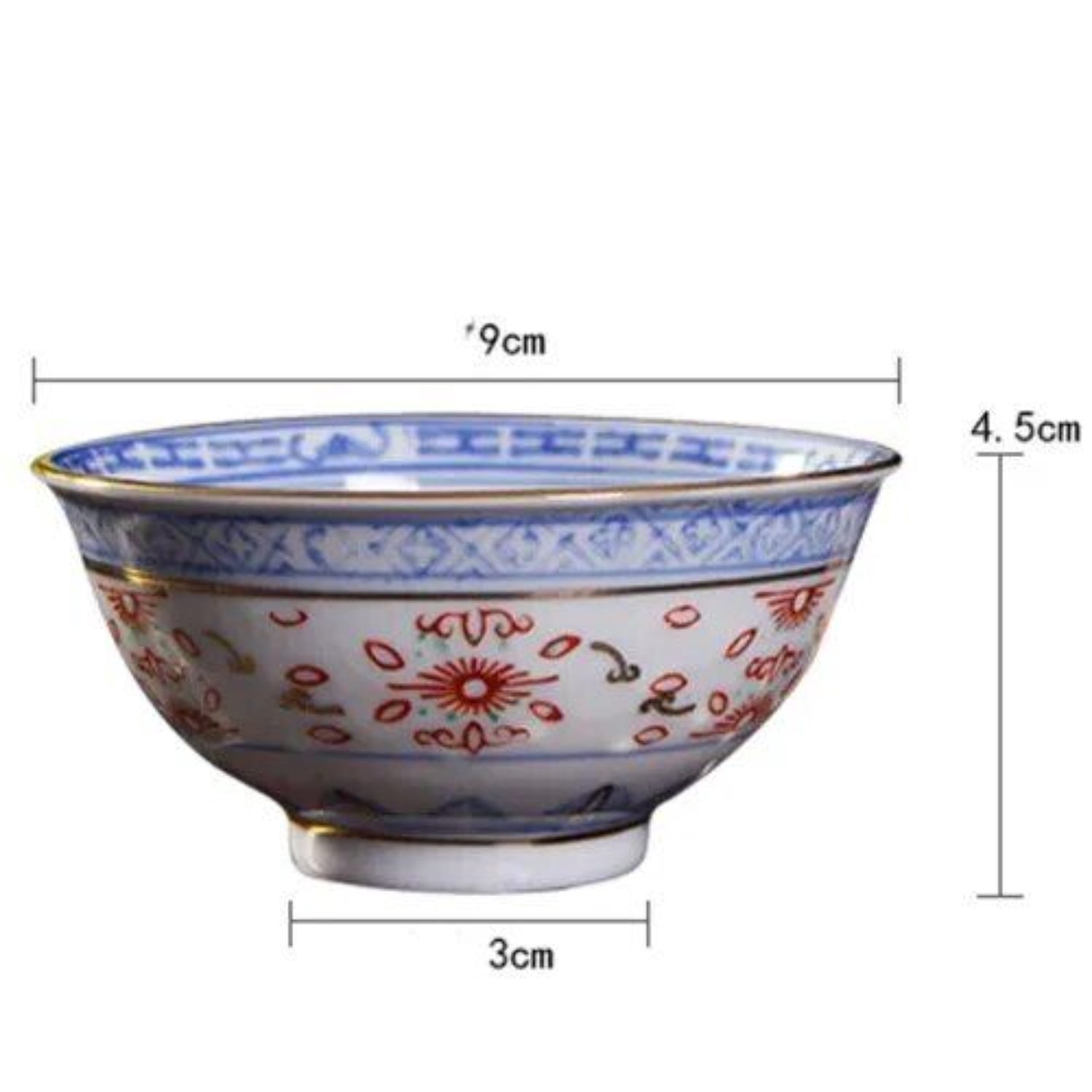 Ceramic teacup, Jingdezhen teacup, traditional retro style- - Walmart.com