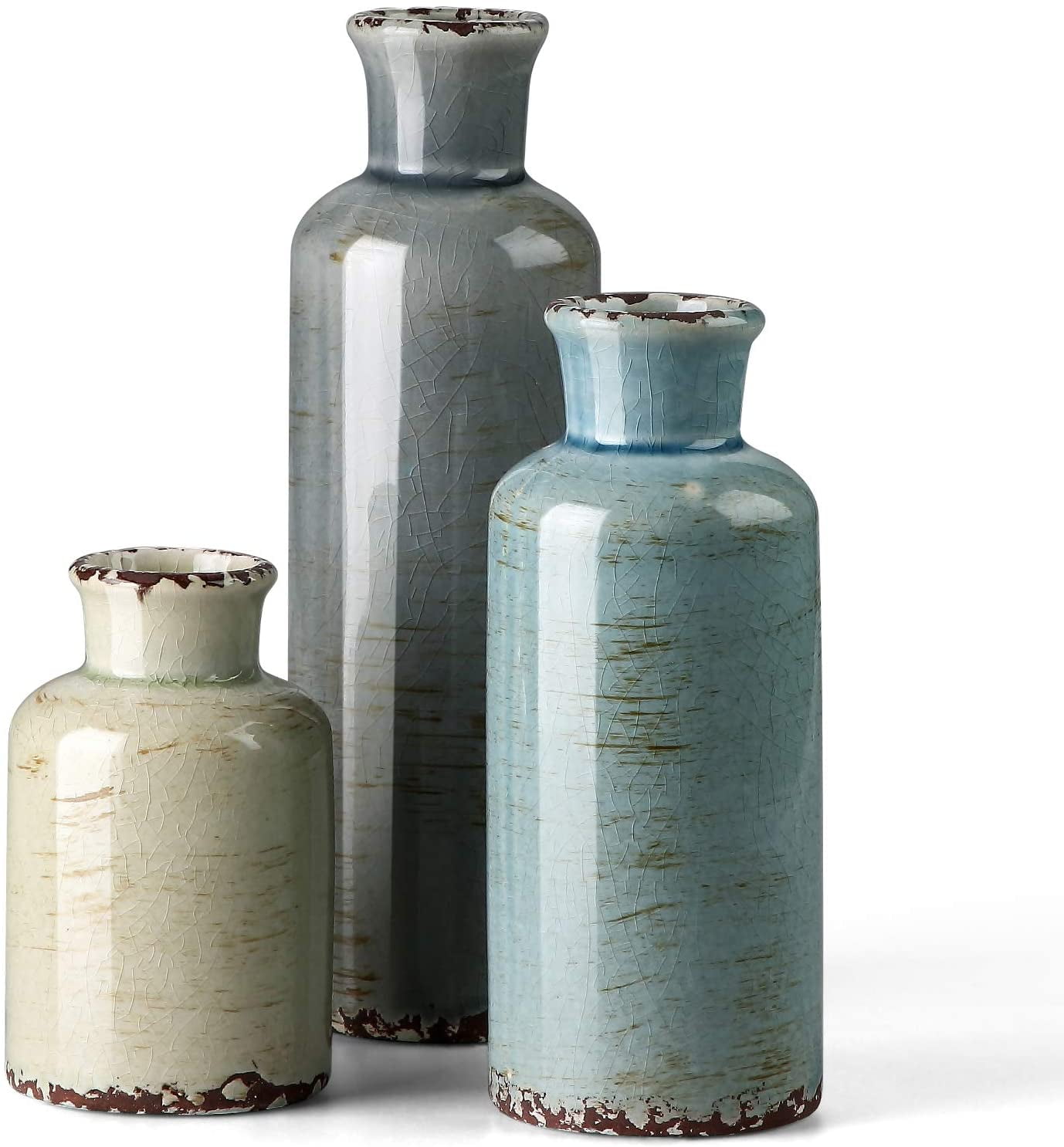 Ceramic vase 3 Piece Set, Small Flower vase for Home Decoration, Modern ...