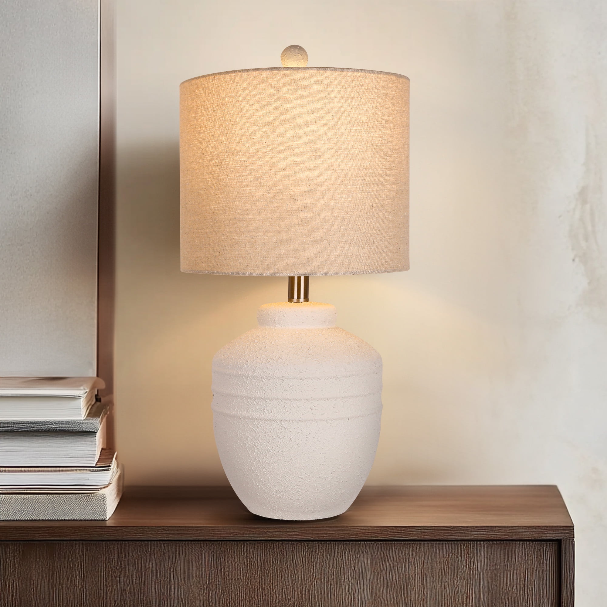Farmhouse Jar Table Lamps 1 Pack, Rotary Switch Rustic Bedside Lamps ...