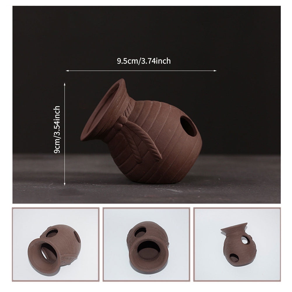 Ceramics Aquarium Decoration Shrimp Fish Hatch Hiding Shelter Pottery ...