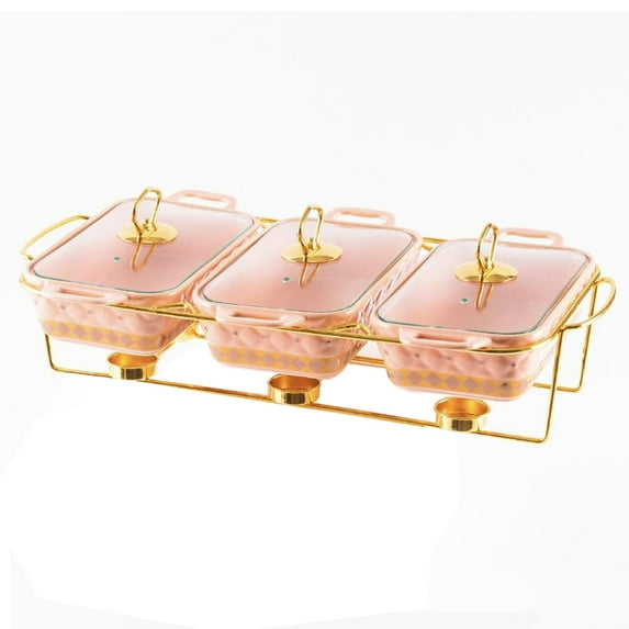 Ceramics Chafing Dish Buffet Set, Food Warmer for Parties Buffets ...