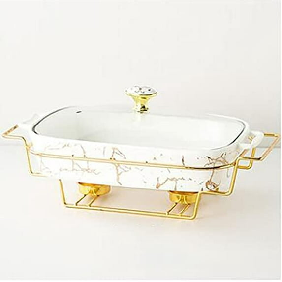 Ceramics Chafing Dish Buffet Set, Marble Finish Chafing Dish ...