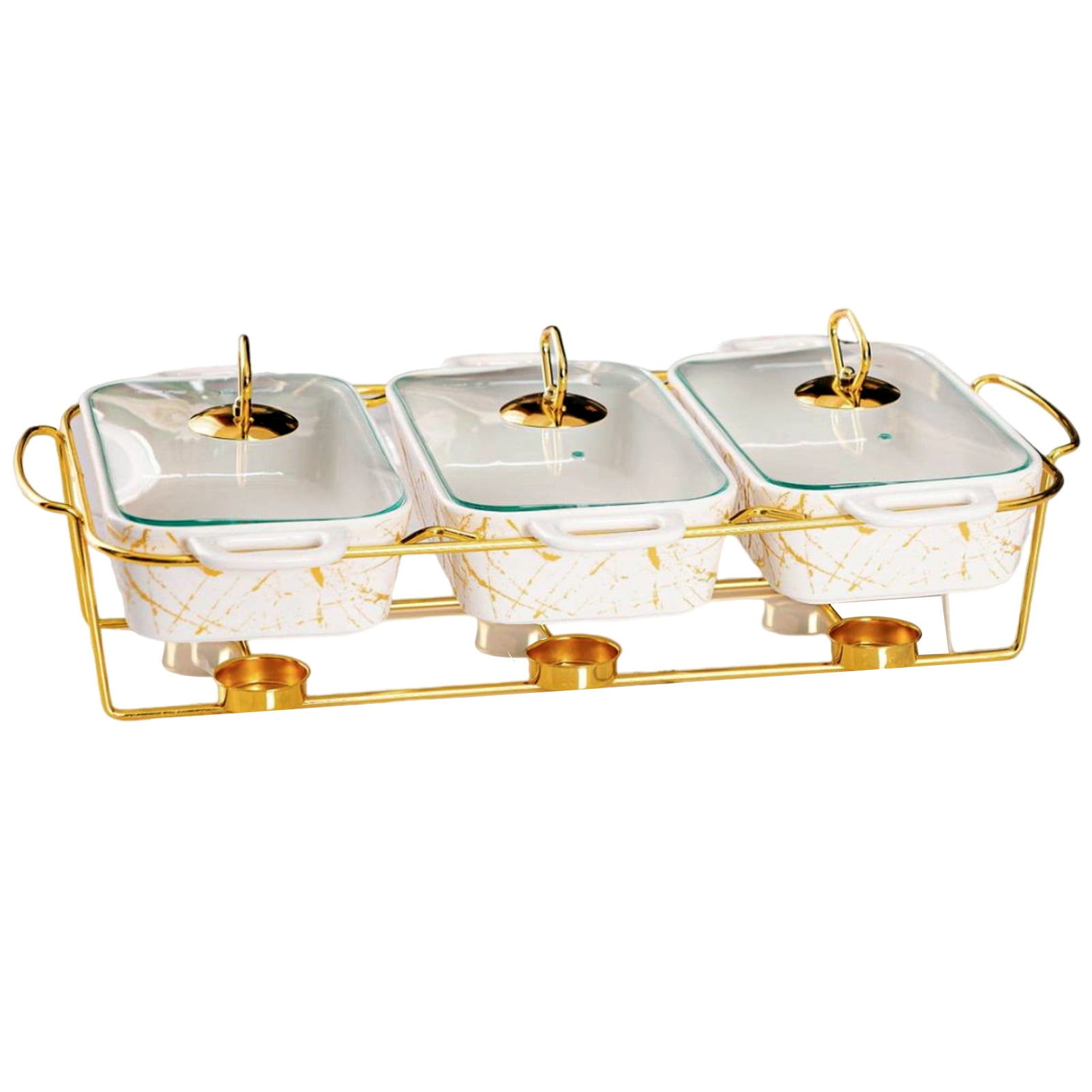 Ceramics Chafing Dish Buffet Set, Marble Finish Chafing Dish, Warming ...