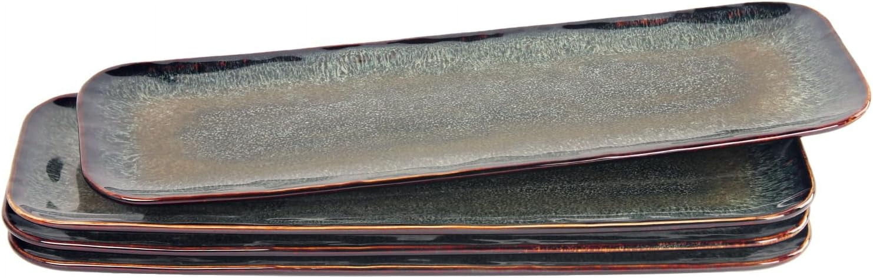 Ceramics Long Olive Plate, Large Porcelain Olive Cookies Tray Set of 4 ...