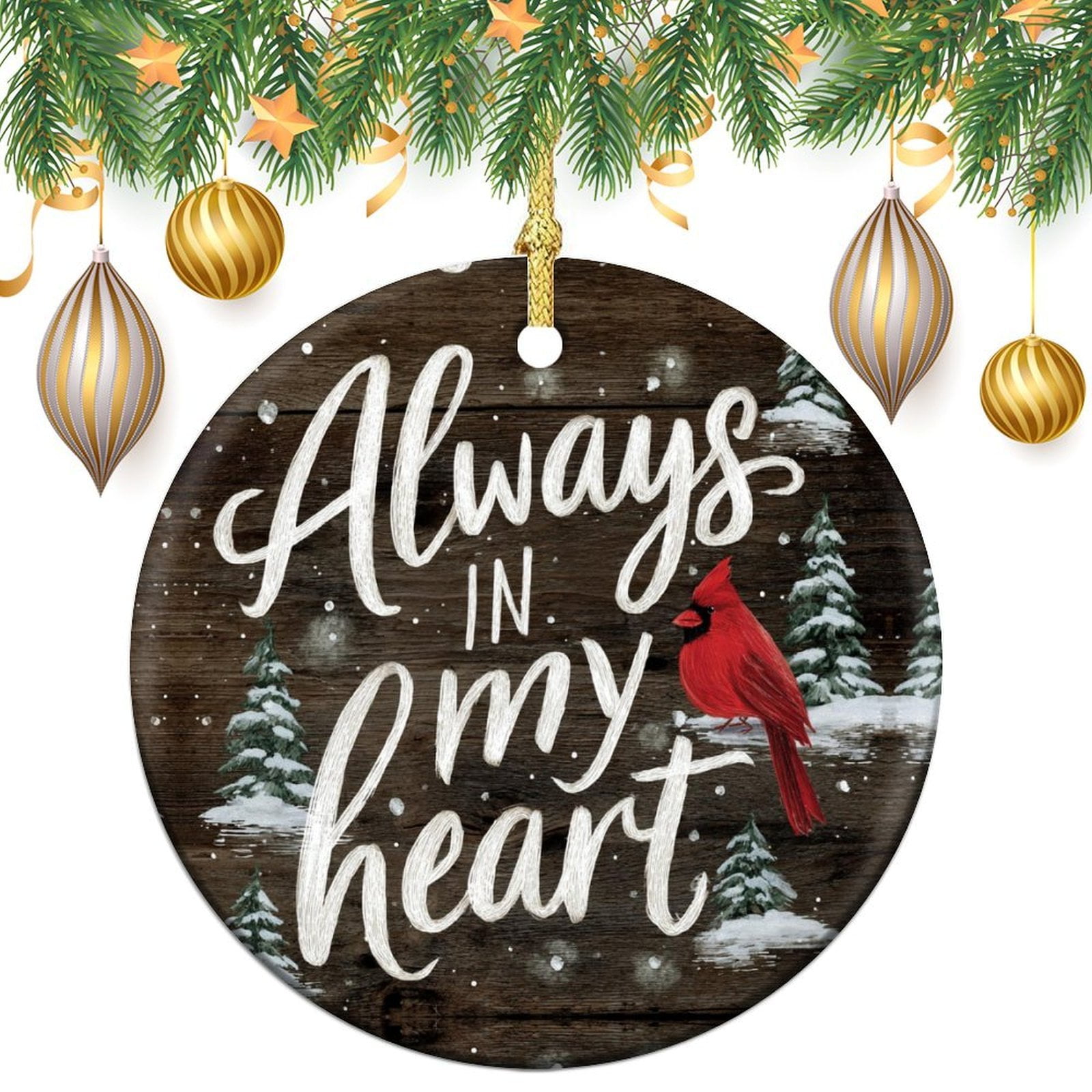 Ceramics Ornaments Cardinal Red Birds Christmas Decoration Keepsake ...