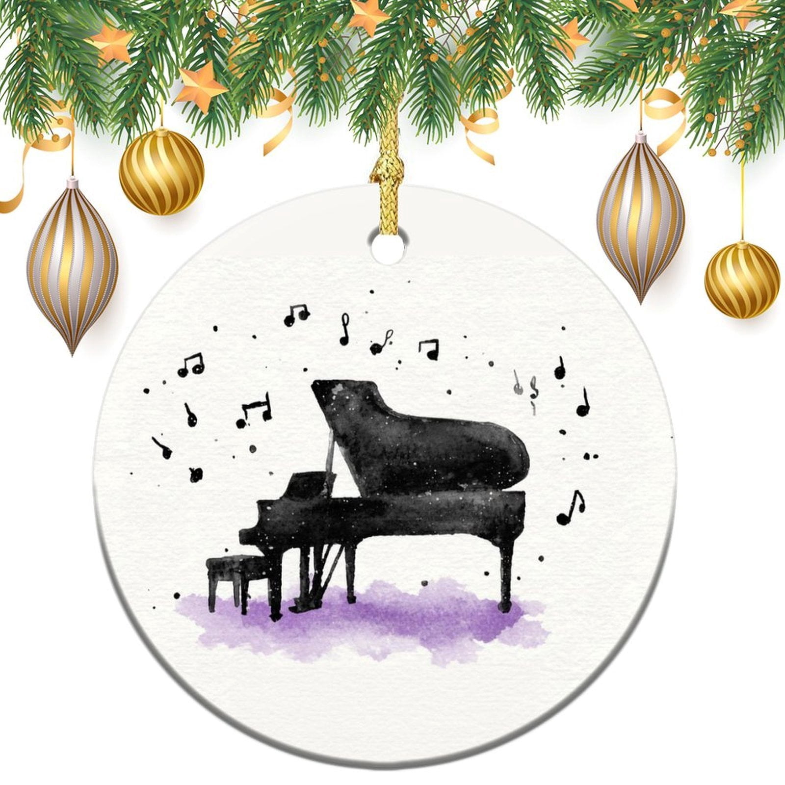 Ceramics Ornaments Musical Instruments Christmas Tree Ornaments Cute ...