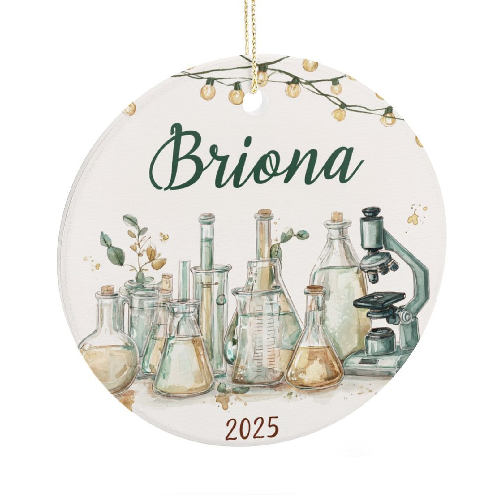 Ceramics Ornaments Personalized Chemistry 3" Ceramic Christmas Ornament ...