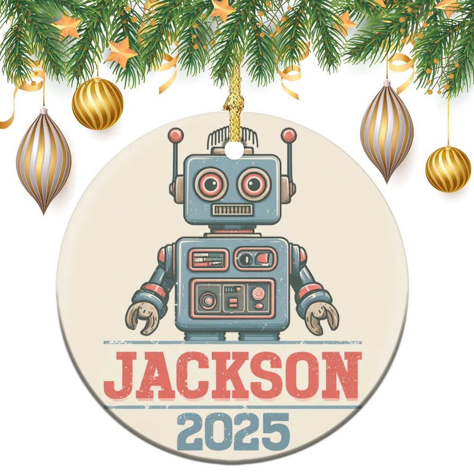 Ceramics Ornaments Robotics Science Christmas Tree Ornaments Custom ...