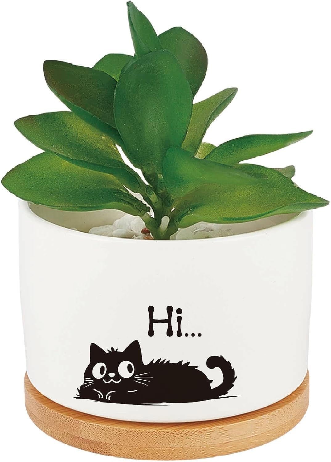 Ceramics Planters Flower Pots for Indoor and Outdoor Plants Cat Shape ...