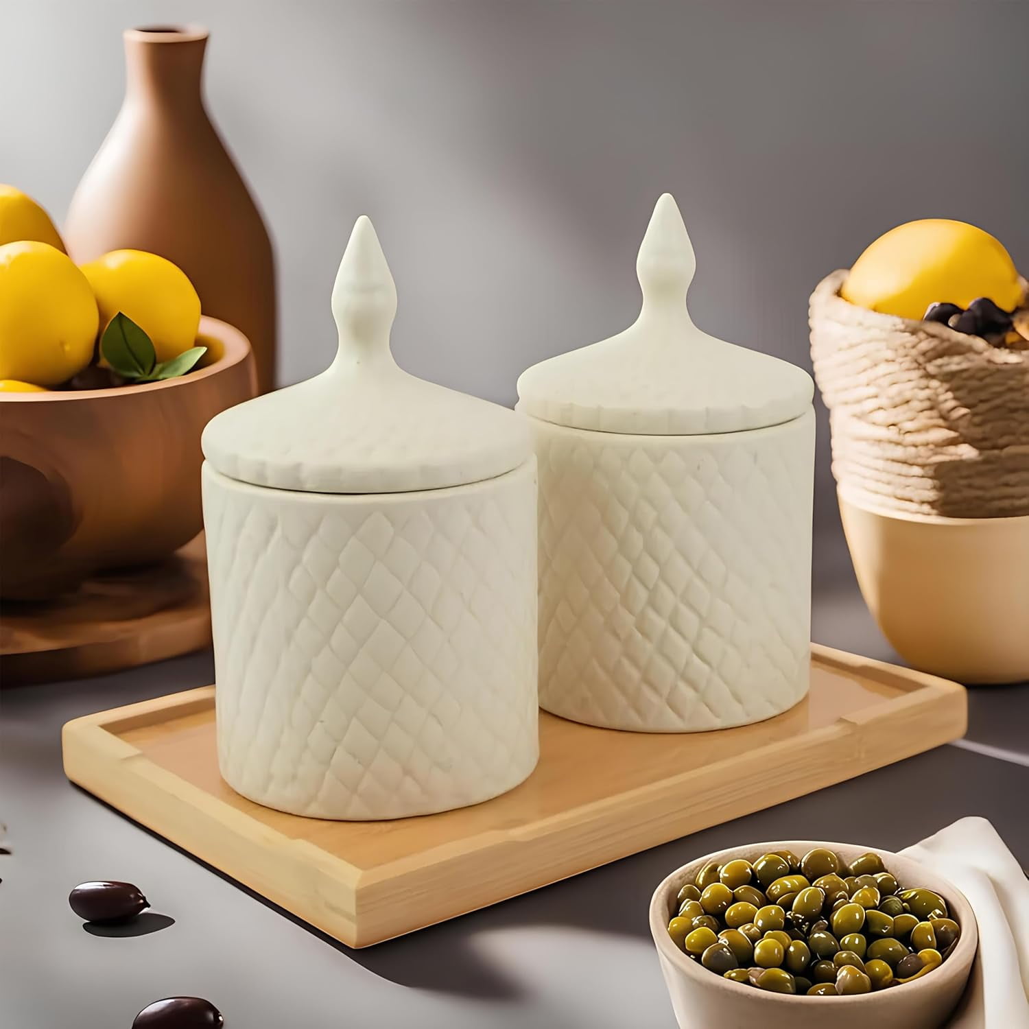 Ceramixs Ghar Handcrafted Premium Multipurpose Ceramic Jars for Kitchen ...