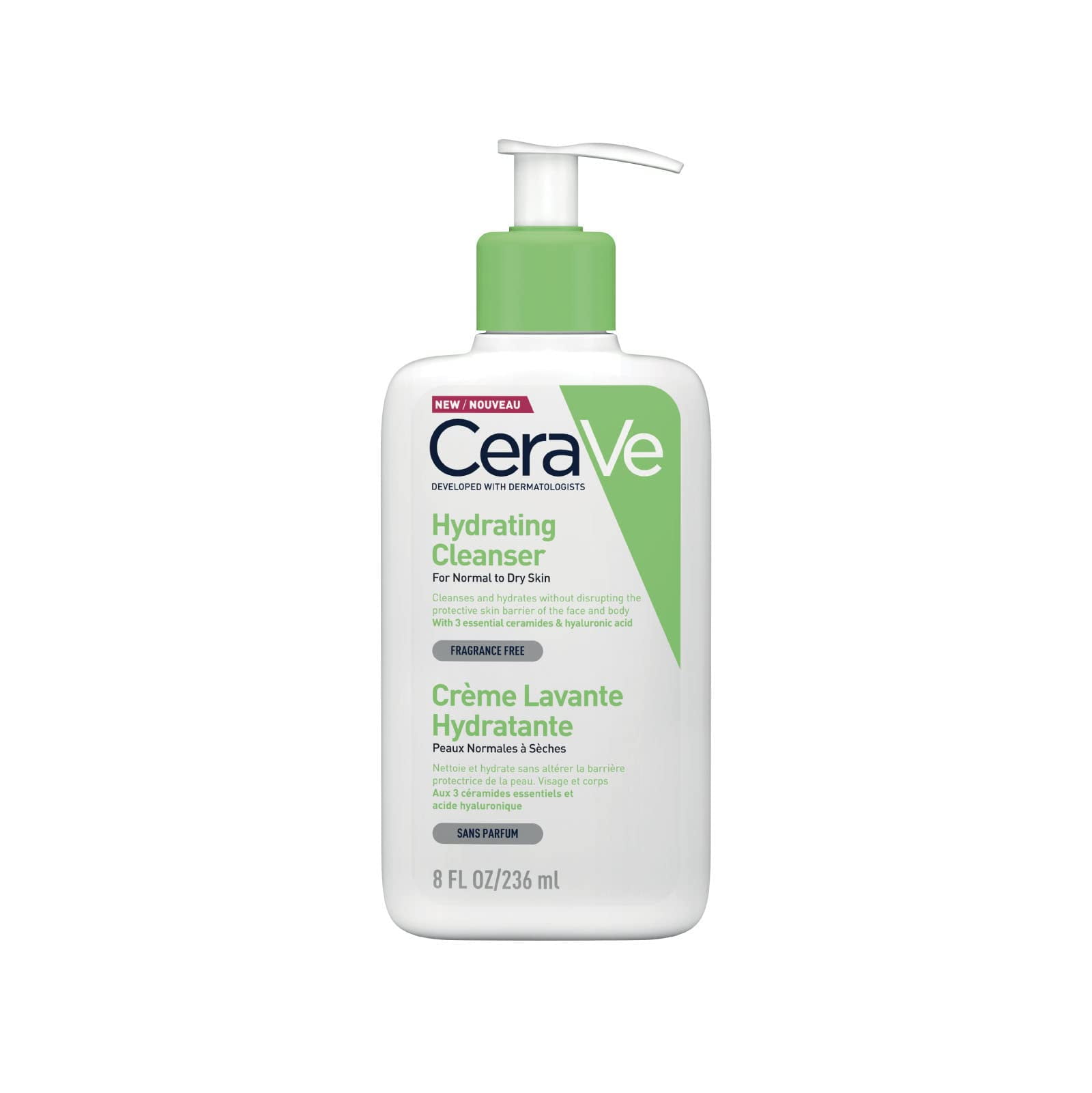 Cerave Hydrating Cleanser | 236Ml/8Oz | Daily Face & Body Wash For ...